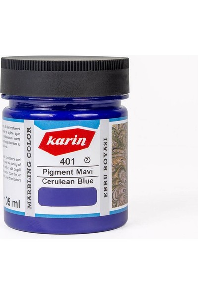 Karin Geleneksel Ebru Boyası 105 ml N:401 Pigment Mavi
