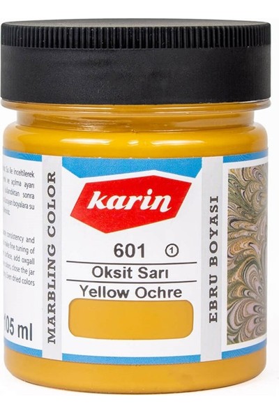 Karin Geleneksel Ebru Boyası 105 ml N:601 Oksit Sarı