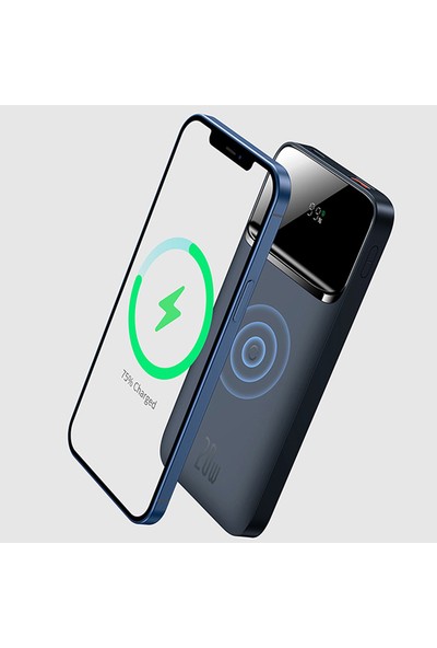 Baseus 10000 Mah 20W Kablolu Hızlı Şarj - 10W Wireless Kablosuz Qi Şarj Cihazı (Iphone Için Magsafe Uyumlu)Mavi Baseus 10000 Mah 20W Kablolu Hızlı Şarj - 10W Wireless Kablosuz Qi Şarj Cihazı (Iphone Için Magsafe Uyumlu)Mavi