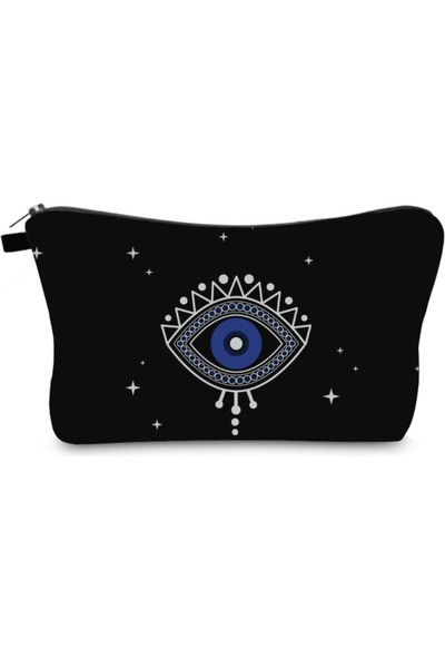 Ruicheng Anti-Sıçrama Kozmetik Çantası Nazar Baskılı Seyahat Saklama Çantası Taşınabilir Debriyaj Yıkama Torbası Kadın (Yurt Dışından)