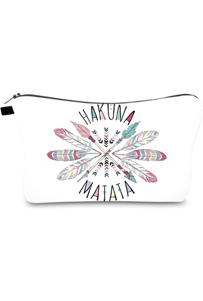 Ruicheng Yeni Bayan Kozmetik Çantası Hakunamatata Baskılı El Çantası Saklama Çantası Su Itici Taşınabilir Yıkama Torbası (Yurt Dışından)