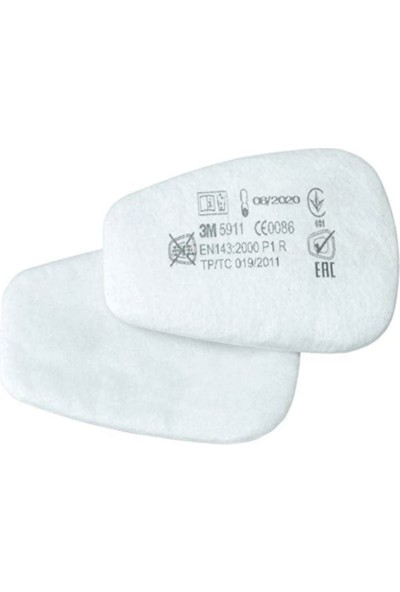 3m 5911 P1R Toz ve Sis Maske Filtre Pedi - 1 Çift 3m 5911 P1R Toz ve Sis Maske Filtre Pedi - 1 Çift