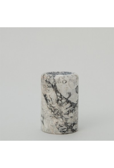 Chakra Marmol Mermer Diş Fırçalık Beyaz Siyah Chakra Marmol Mermer Diş Fırçalık Beyaz Siyah