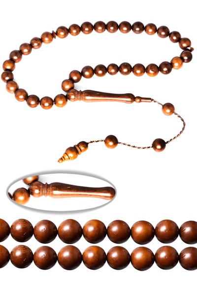 Tesbih Atölyesi Sistemli Kahverengi Küre Kesim Kuka Tesbih