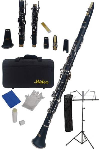Midex BNS-4000 Sol Klarnet 4 Yüzüklü (Askı Çanta Kamış Bez Eldiven Nota Sehpası Hediye) Midex BNS-4000 Sol Klarnet 4 Yüzüklü (Askı Çanta Kamış Bez Eldiven Nota Sehpası Hediye)