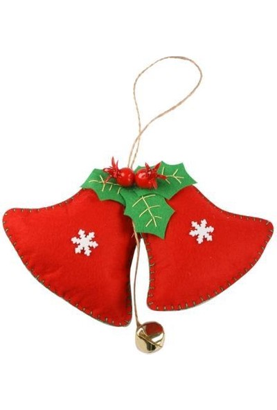 Çırpan Ev Kırmızı Keçe Çan Süs 16CM