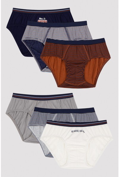 Penti Çok Renkli Erkek Çocuk Rules 6lı Slip Külot
