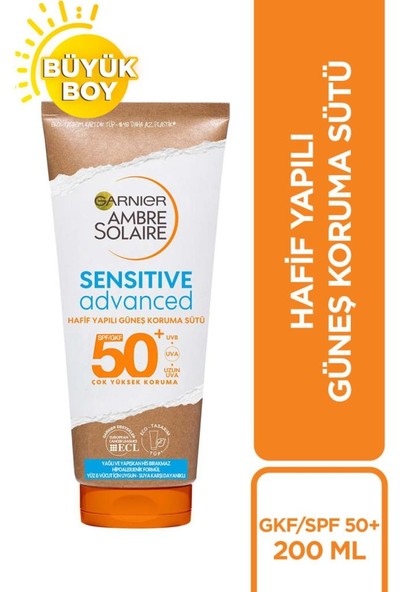 Garnier Ambre Solaire Sensitive Advanced Koruyucu Süt GKF50+ 200ML