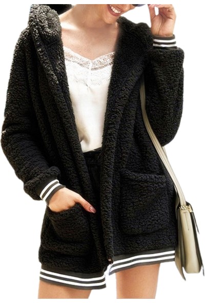 Farfi Kadınlar Için Siyah Renk Yünlü Kaban (Yurt Dışından) Farfi Kadınlar Için Siyah Renk Yünlü Kaban (Yurt Dışından)