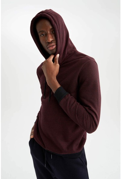 DeFacto Regular Fit Kapüşonlu Uzun Kollu Sweatshirt W2947AZ21WN