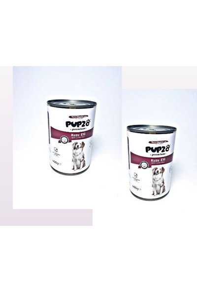 Pupzo Konserve Yavru Köpek Maması Kuzu Etli 400 gr x 2