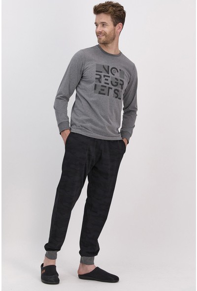 Arnetta No Regr Lets Antramelanj Erkek Uzun Kol Pijama Takımı