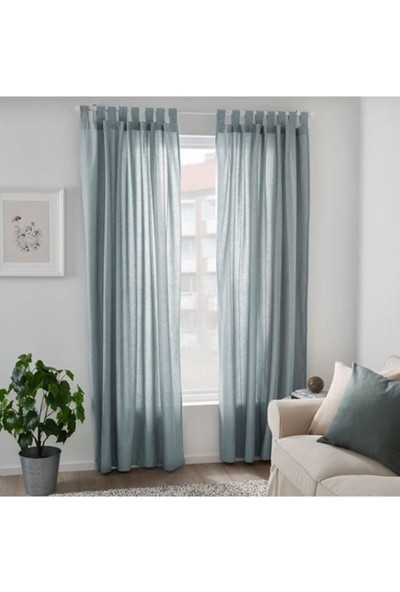 Meg Ikea Lenda Perde/2 Kanat ve Bağı Gri-Turkuaz (Her Biri 140X300 Cm) Meg Ikea Lenda Perde/2 Kanat ve Bağı Gri-Turkuaz (Her Biri 140X300 Cm)