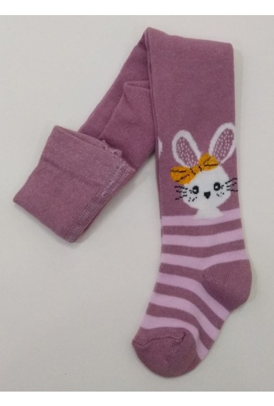 Melody Kız Çocuk Külotlu Çorap Tavşan Desenli Pamuklu Kokulu