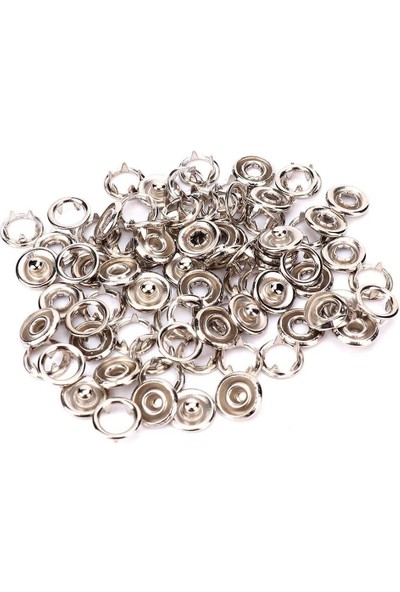 Tuhafiyecimiz 9.5mm Nikel(Gümüş) Bebe Çıtçıt 100 Adet Tuhafiyecimiz 9.5mm Nikel(Gümüş) Bebe Çıtçıt 100 Adet