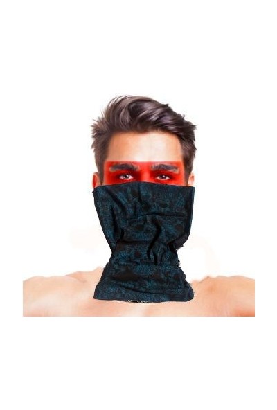 Renkli Dükkan Baf Bandana Çoklu Kafatası Mavi Siyah Maske Renkli Dükkan Baf Bandana Çoklu Kafatası Mavi Siyah Maske