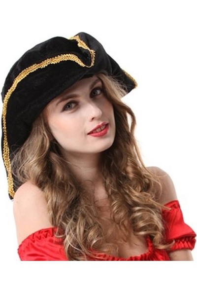 Renkli Dükkan Bayan Korsan Şapkası