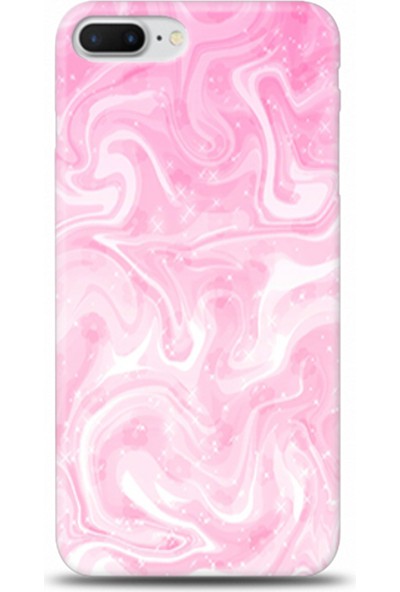 Ecezum Apple iPhone 7 Plus Mermer Desenli Telefon Kılıfı