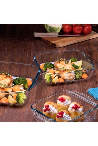 Paşabahçe 159209 Kare 3 Parça Borcam Seti Paşabahçe 159209 Kare 3 Parça Borcam Seti