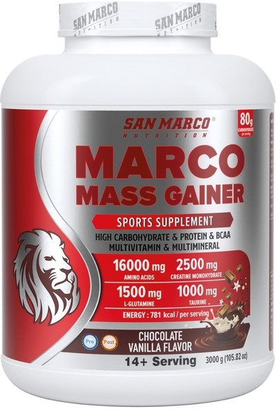 San Marco Sanmarco Marco Mass Gainer 3000 gr San Marco Sanmarco Marco Mass Gainer 3000 gr