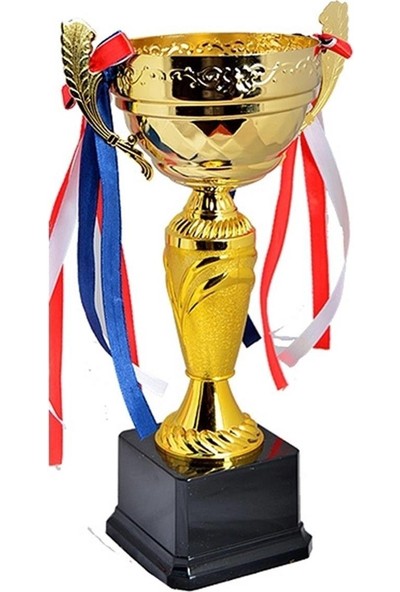 Avessa 29 cm Kupa Siyah Zemin Kupa Madalya Gold Kaplama Y119B