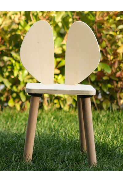 Montessorie Ahşap Fare Kulak Sandalye