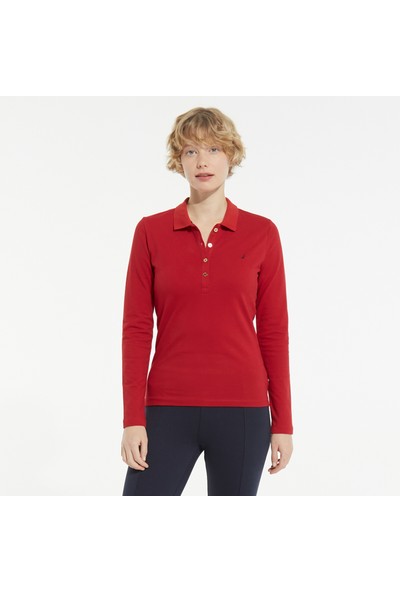 Nautica Kadın Kırmızı Uzun Kollu Polo 17K031T.6NR