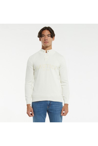 Nautica Erkek Kırık Beyaz Uzun Kollu Triko SC17550T.1MA Nautica Erkek Kırık Beyaz Uzun Kollu Triko SC17550T.1MA