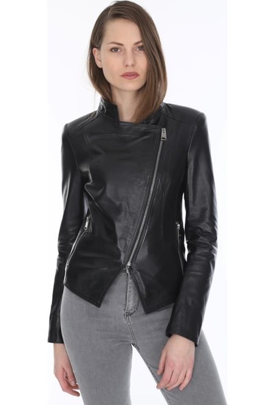 Derimonts Kadın Deri Mont Siyah Leeds Derimonts Kadın Deri Mont Siyah Leeds