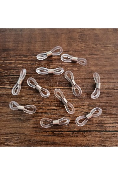 Subu Takı 50 Adet Şeffaf Gözlük Ipi Aparatı Gözlük Askısı Gözlük Aparatı Gözlük Zinciri Aparatı