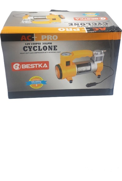 Bestka Cyclone Kompresör 12V 150 Psı Araç Lastik Hava Kompresörü
