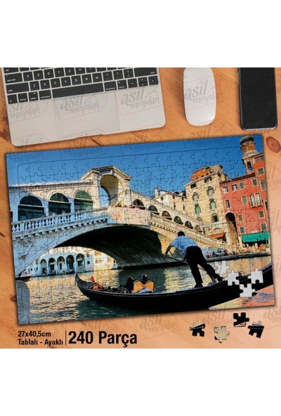 Asilmeydan Asil Hobi Venedikte Gondol Keyfi - Büyük Kanal Yapboz -Ayak Destekli Çerçeveli 240 Parça Puzzle Asilmeydan Asil Hobi Venedikte Gondol Keyfi - Büyük Kanal Yapboz -Ayak Destekli Çerçeveli 240 Parça Puzzle