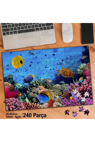 Asilmeydan Asil Hobi Rengarenk Sualtı Canlıları-Balıklar-Deniz Yapboz -Ayak Destekli Çerçeveli 240 Parça Puzzle Asilmeydan Asil Hobi Rengarenk Sualtı Canlıları-Balıklar-Deniz Yapboz -Ayak Destekli Çerçeveli 240 Parça Puzzle