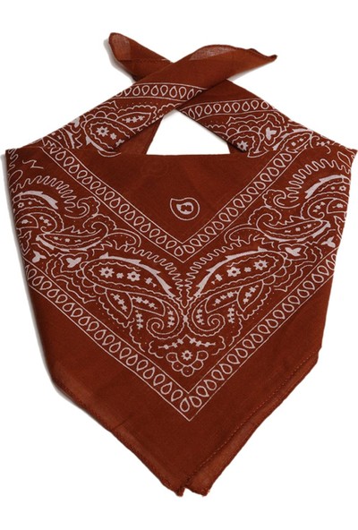 Cetinaccessories Ükb-Koyu Kahve Şal Desen D.A.Mla Tasarım Kare Bandana Cetinaccessories Ükb-Koyu Kahve Şal Desen D.A.Mla Tasarım Kare Bandana
