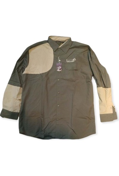 Uzun Kollu Haki-Bej Avcı Gömlek 3xl