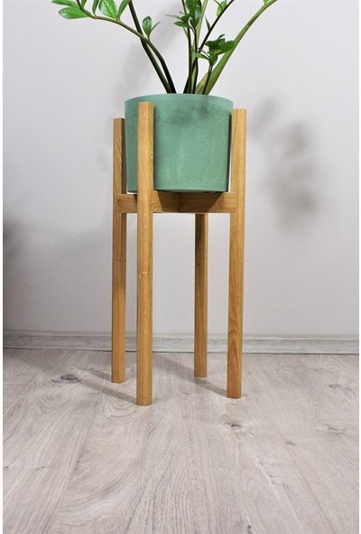 Nsd Kahverengi Ahşap Saksılık Çiçeklik Ayaklı Çiçek Standı