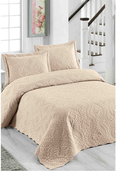 Örtüm Sarmaşık Çift Kişilik Düz Renk Yatak Örtüsü Takımı - Sütlü Kahverengi Örtüm Sarmaşık Çift Kişilik Düz Renk Yatak Örtüsü Takımı - Sütlü Kahverengi