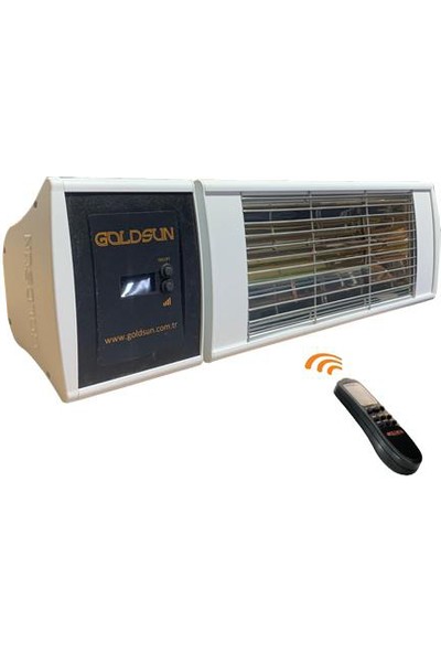 Goldsun Supra Plus 2000 W Kumandalı Kademeli Suya Dayanıklı Elektrikli Beyaz Renkli Dış Ortam Isıtıcısı Goldsun Supra Plus 2000 W Kumandalı Kademeli Suya Dayanıklı Elektrikli Beyaz Renkli Dış Ortam Isıtıcısı