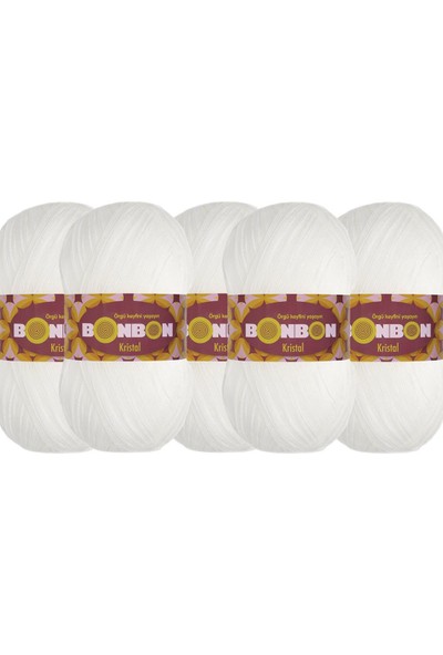 Bonbon Kristal 98200 Beyaz 5'li Paket