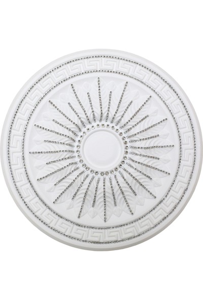 YEDİTEPEOSMANLI Versace Desenli Stopiyer Taşlı Tavan Lamba Göbeği 40 cm YEDİTEPEOSMANLI Versace Desenli Stopiyer Taşlı Tavan Lamba Göbeği 40 cm