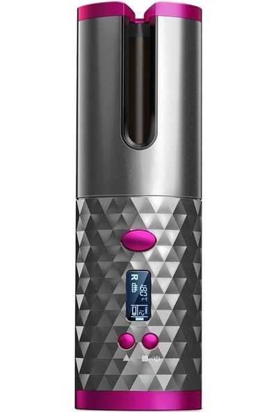 Yui LED Göstergeli Seramik Kablosuz Şarjlı Saç Maşası -Siyah