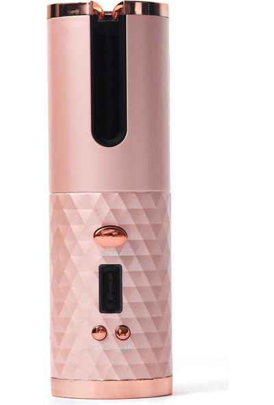 Yui LED Göstergeli Seramik Kablosuz Şarjlı Saç Maşası - Pembe