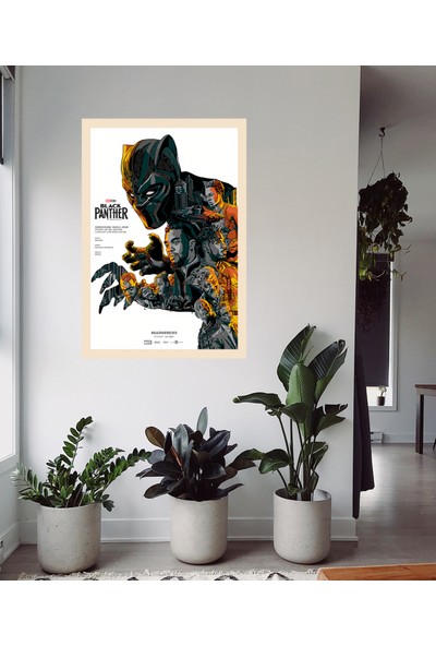 Marvel Black Panther Poster Çerçevesiz Tablo 33 x 48 cm