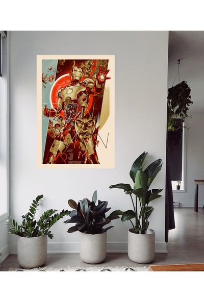 Marvel Iron Man Poster Çerçevesiz Tablo 33 x 48 cm