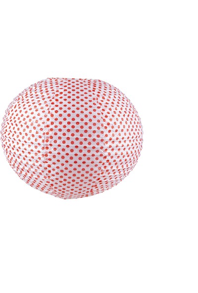 Niyet Japon Feneri 30 cm Kırmızı Puantiyeli