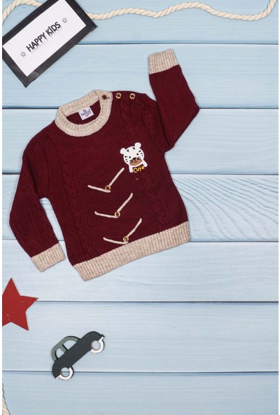 202 Erkek Triko Kazak Bordo