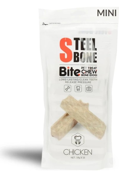 Steel Bone Tavuklu Köpek Ödülü 14 gr 3'lü Steel Bone Tavuklu Köpek Ödülü 14 gr 3'lü