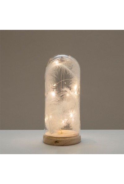 Chakra Feather Dekoratif LED 9X22 cm Beyaz Chakra Feather Dekoratif LED 9X22 cm Beyaz