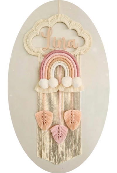 Pegu Makrome Gökkuşaklı Bulut Kapı Süsü Pegu Makrome Gökkuşaklı Bulut Kapı Süsü