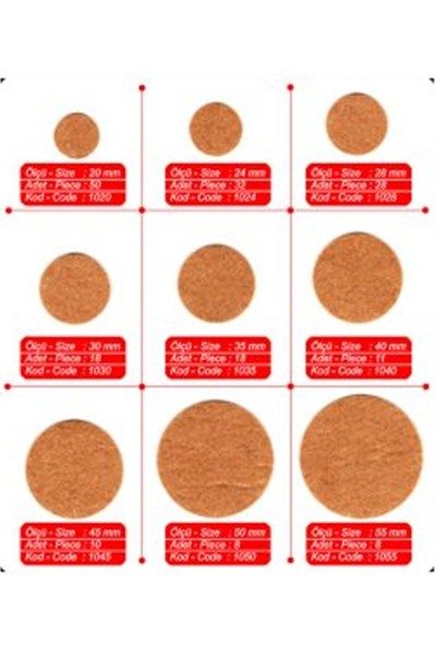 Weiss Yapışkan Yuvarlak Keçe